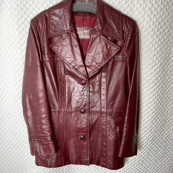 Etienne Aigner | Jackets & Coats | Vintage Early 7s 00 Leather Coat ...